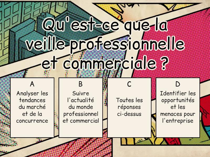 Assurer une veille professionnelle et commerciale - Quiz