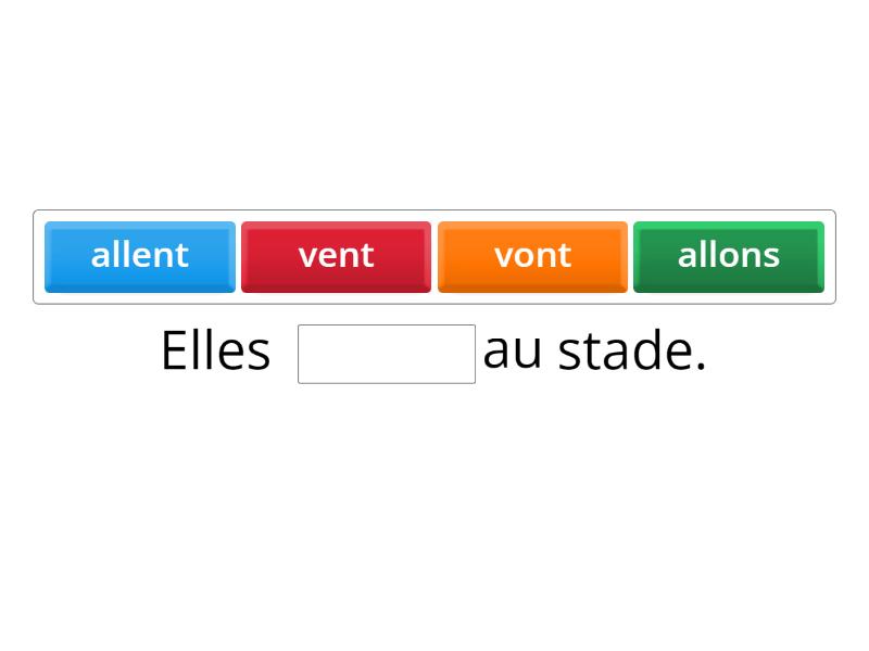 aller sentences - Missing word