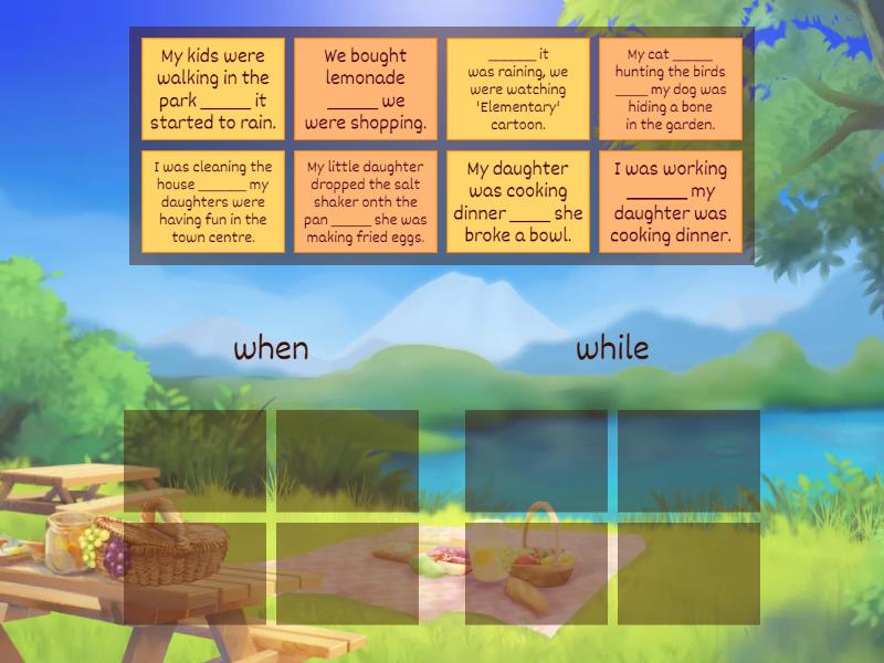 Past Continuous Starters - Group sort