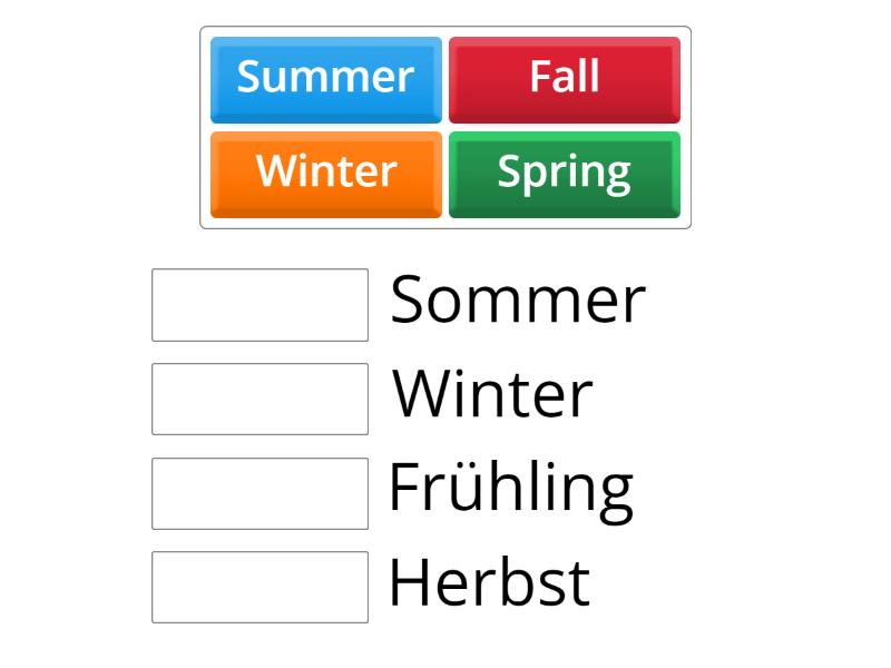 Jahreszeiten - Match up