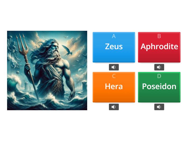GREEK GODS AND GODDESSES - - Quiz