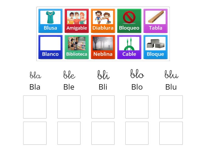 Bla Ble Bli Blo Blu - Group sort