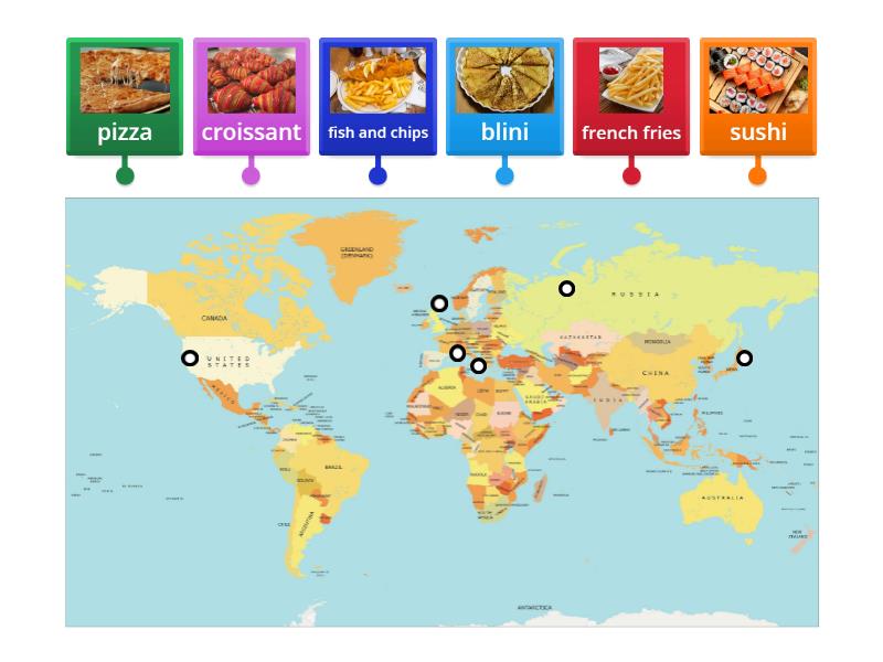 Tasty map! - Labelled diagram