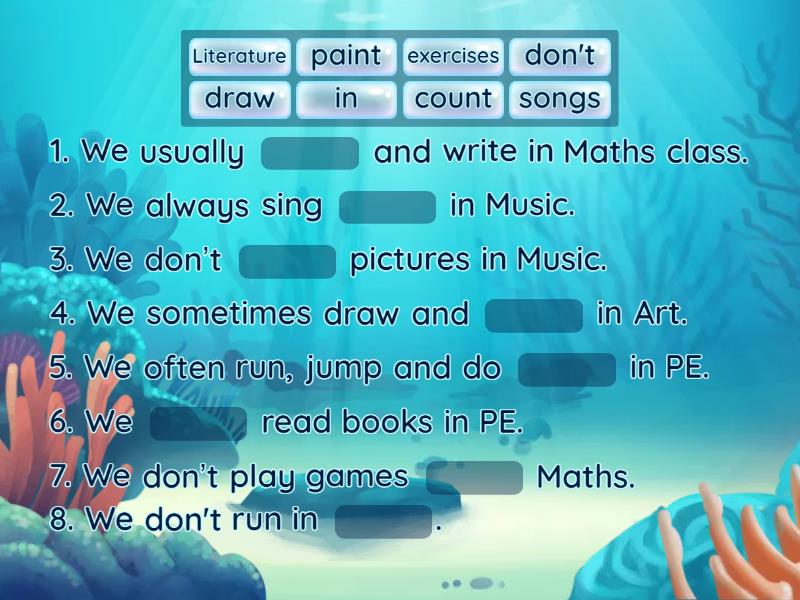 Smart kids 2 Lesson 4 (verbs+subjects) 2 - Complete the sentence