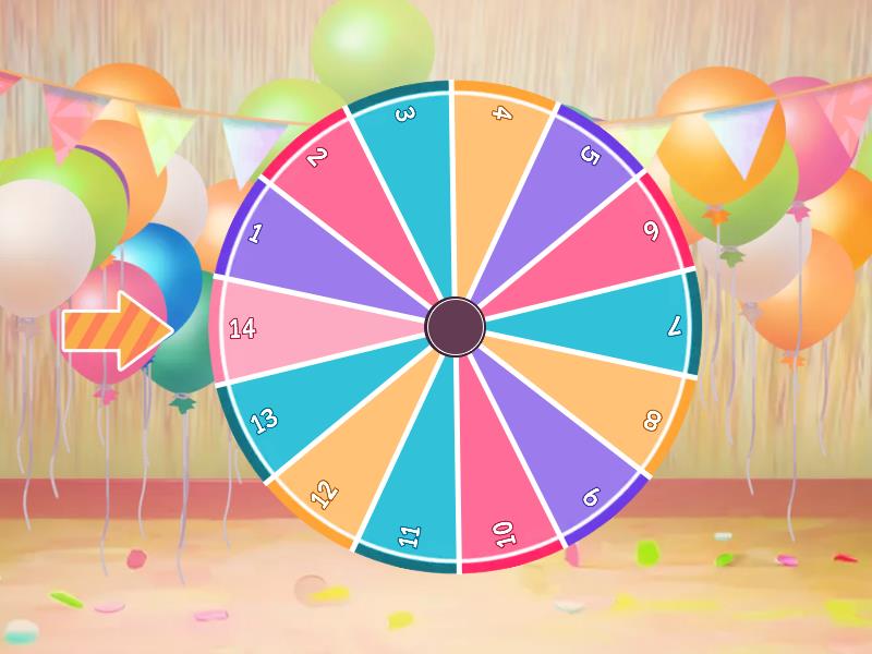 Guest numbers - Spin the wheel