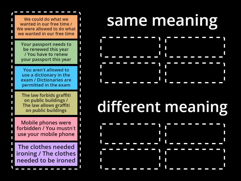 Read the pairs of sentences. Does each pair have the same or a ...