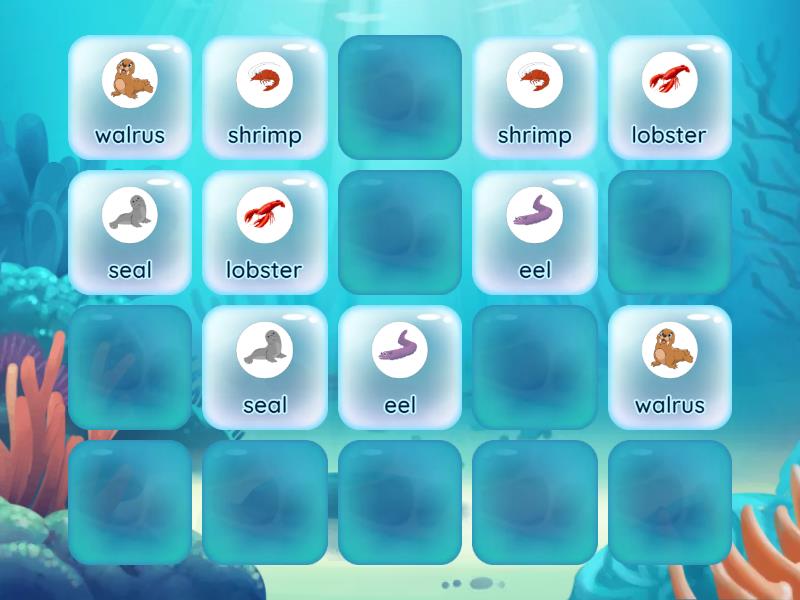 Sea creatures. Part 2 - Matching pairs