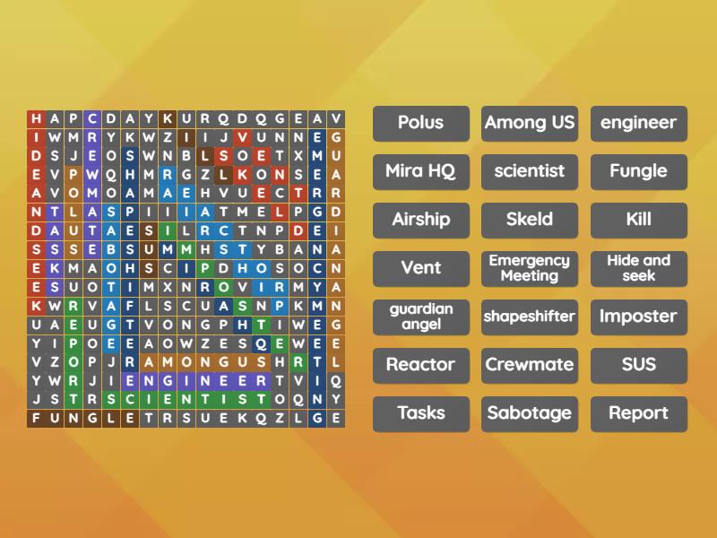 among us - Wordsearch
