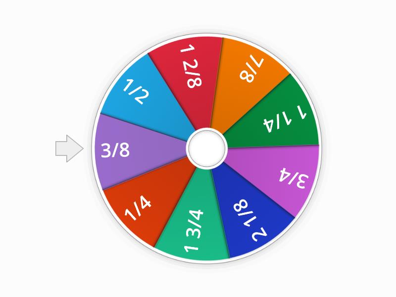 Fractions 3/3 - Spin the wheel