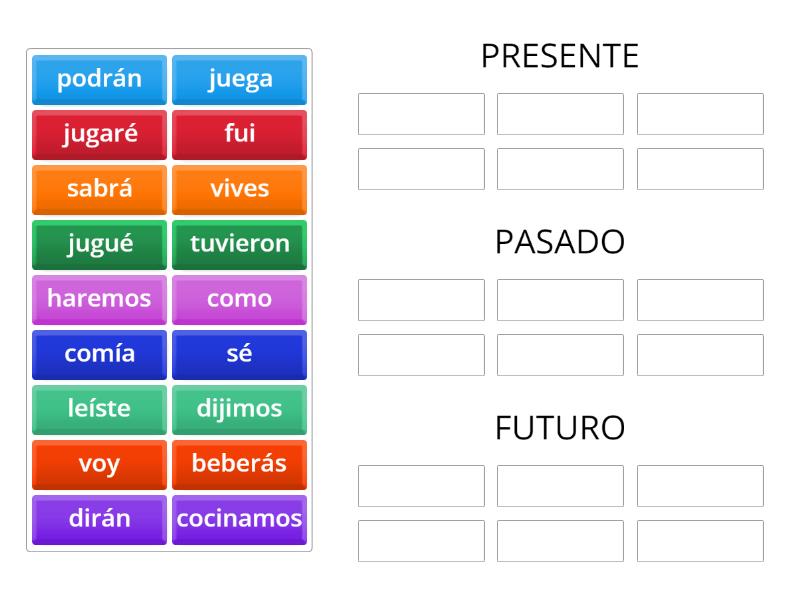 AP ¿Presente, pasado o futuro? - Group sort