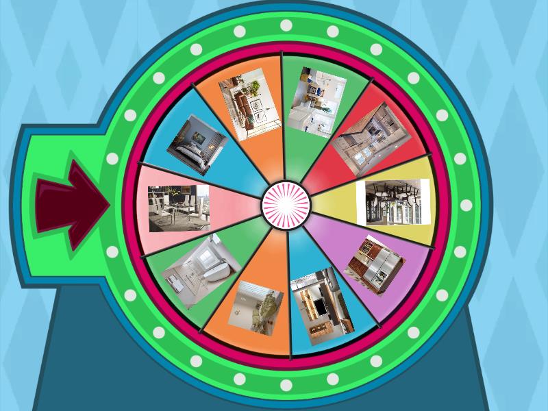 Rooms in house - Spin the wheel
