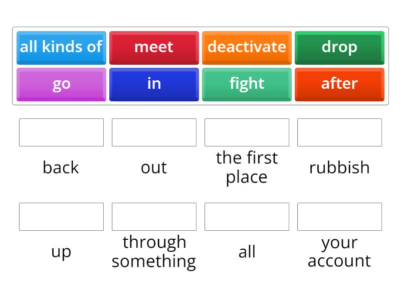 Make collocations - Match up