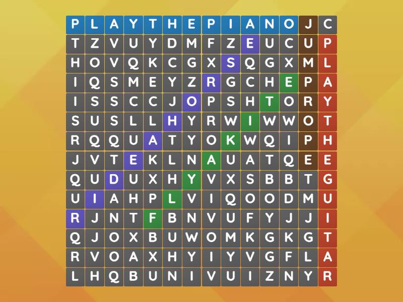 Unit 5: Things we can do - Wordsearch