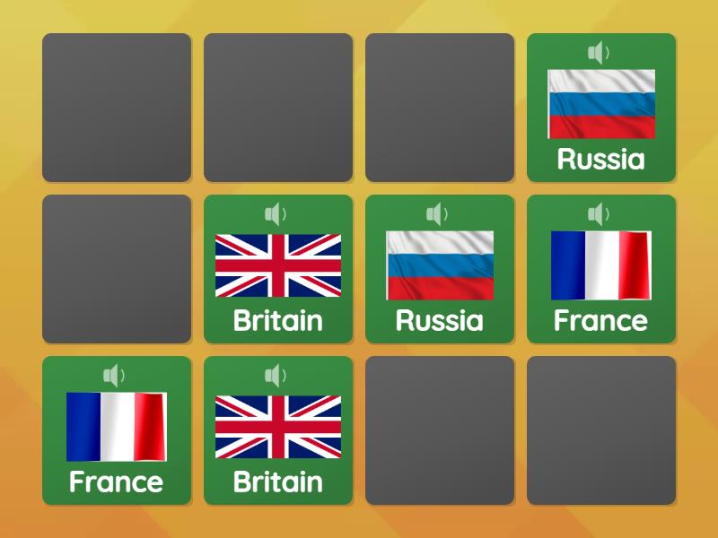 Countries in Europe - Matching pairs