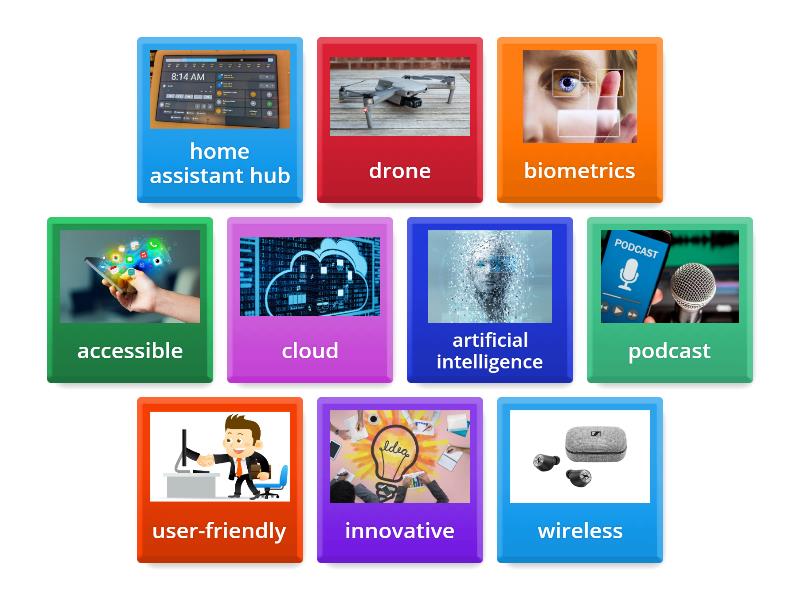 Grade 7 Technology Vocabulary Words - Flip tiles