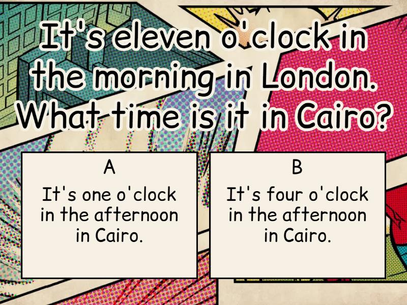 Power Up 4 Unit 4 - Time zones - Cuestionario