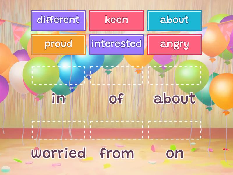 Solutions Elementary 1F Adjectives and prepositions 2 - Match up