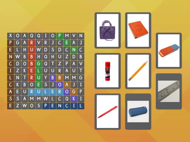 School things - Wordsearch