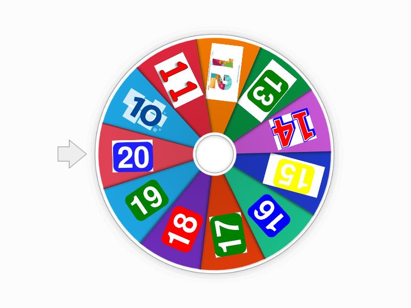 ruleta de los numeros del 10 al 20 - Roleta aleatória