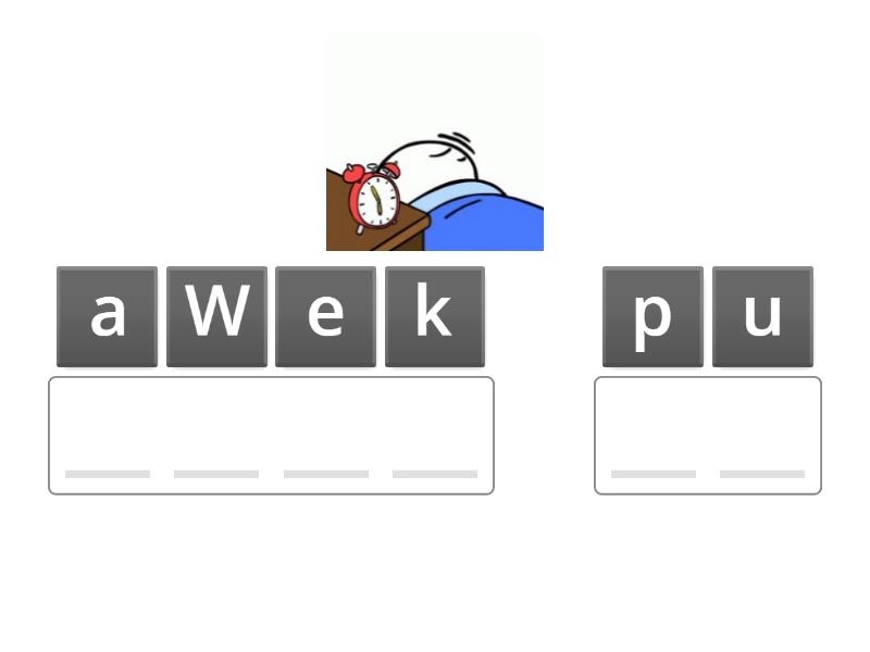 Daily Routine Verbs - Anagram