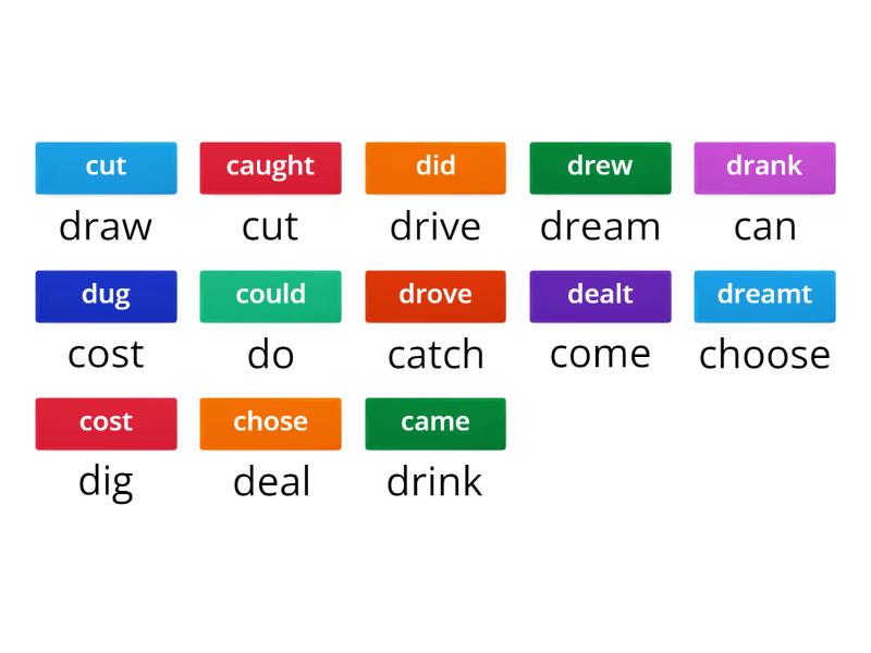 Spotlight 6 can - drive Past Simple - Unscramble