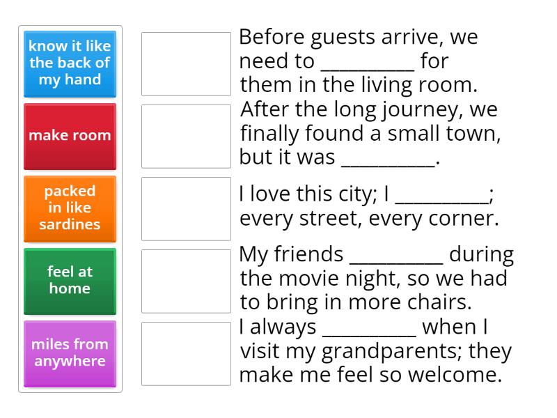 B1+ Unit 4 Lesson 3 (complete the sentences) - Match up