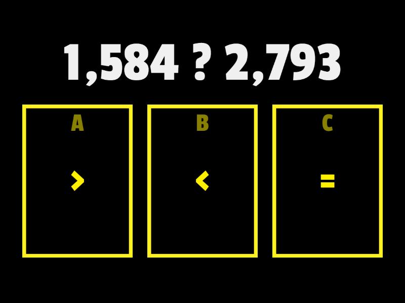 Grade 3 Comparing 4-Digit Numbers Revision @ www.bambinos.live - Quiz