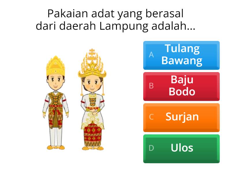 Pakaian Adat dan Rumah Adat SD Kelas 3 - 퀴즈