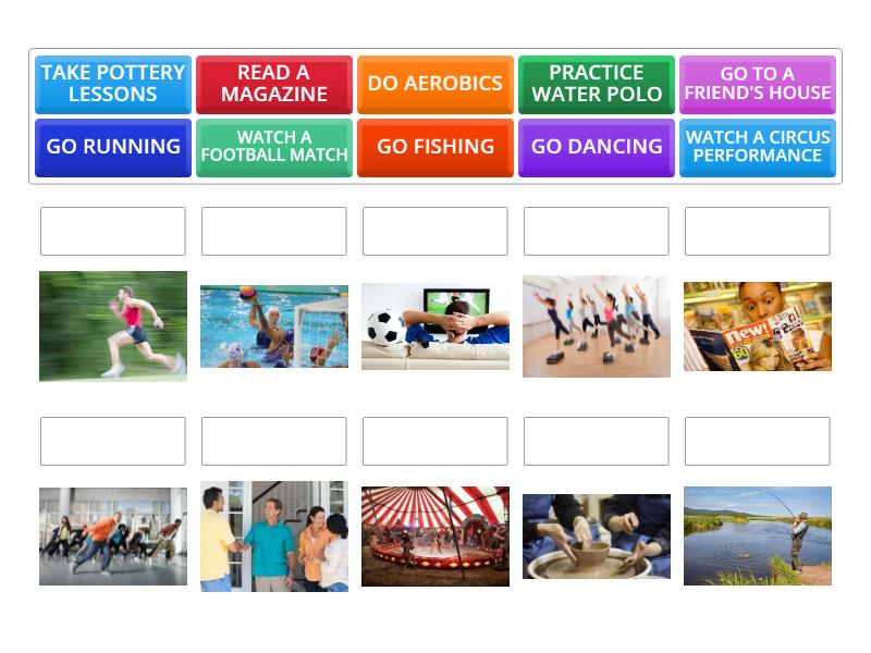 FREE TIME ACTIVITIES 2ND YEAR - Match up