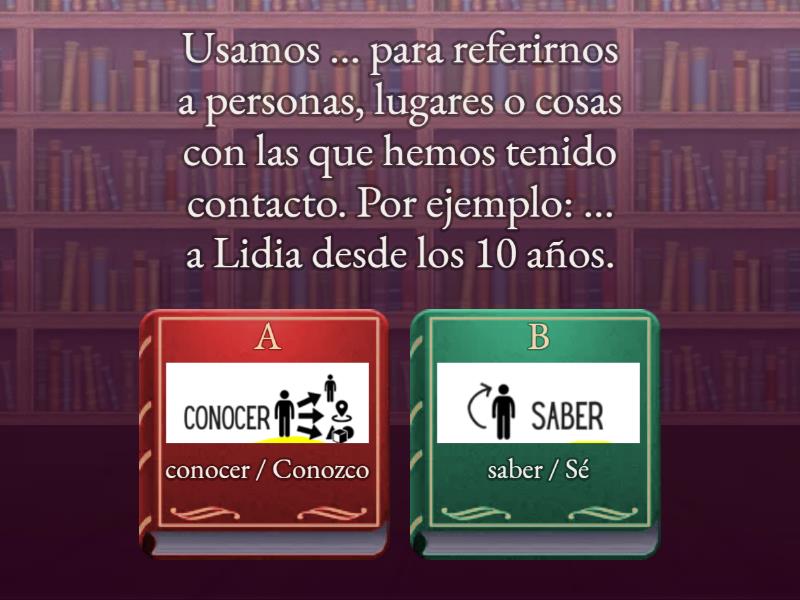 CONOCER VS. SABER - Cuestionario