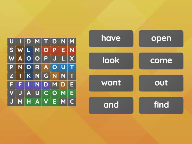 High Frequency Words_Unit 5 - Wordsearch