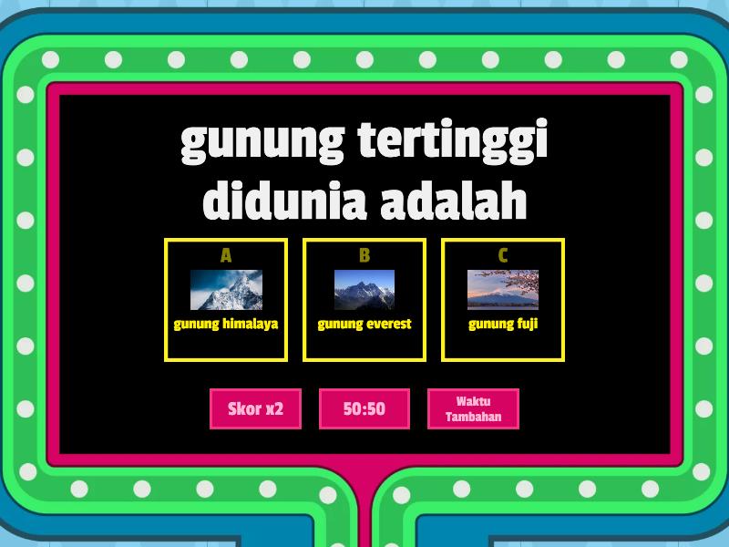 game numerasi dan literasi - Gameshow quiz