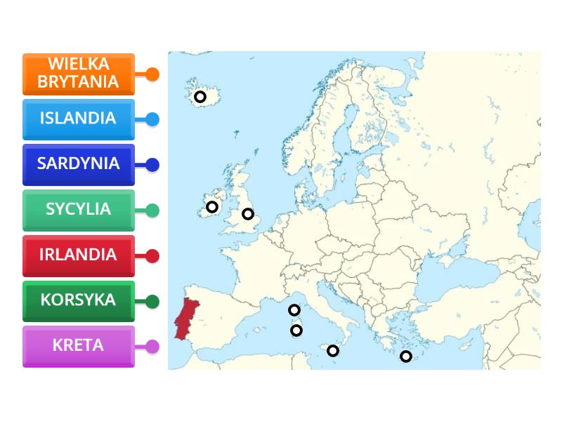 wyspy europy - Labelled diagram