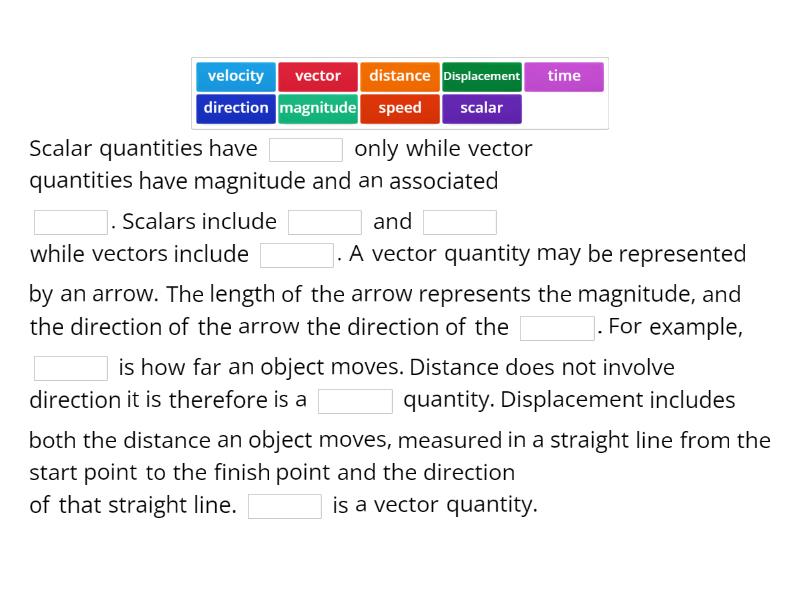 Scalar and vector quantities - Missing word