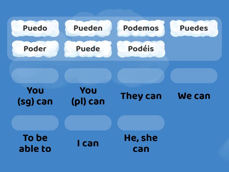 El verbo poder (to be able to) - Match up