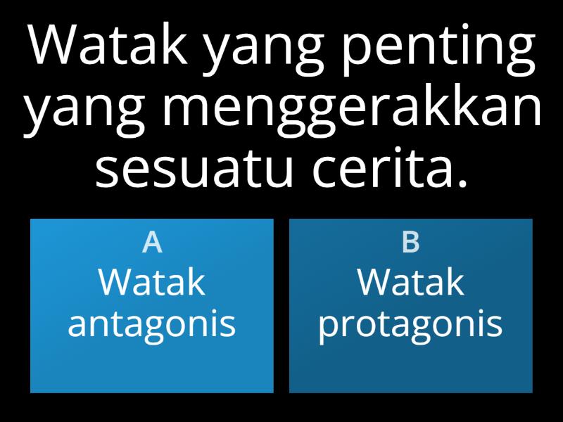 Latihan:Jenis watak dan Perwatakan - Quiz