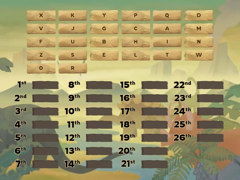 ALPHABET - Rank order