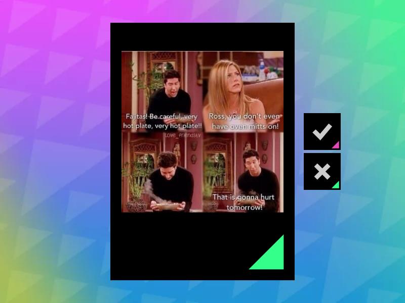 Grammar Revision A2 part 1 with memes from friends - Flash cards