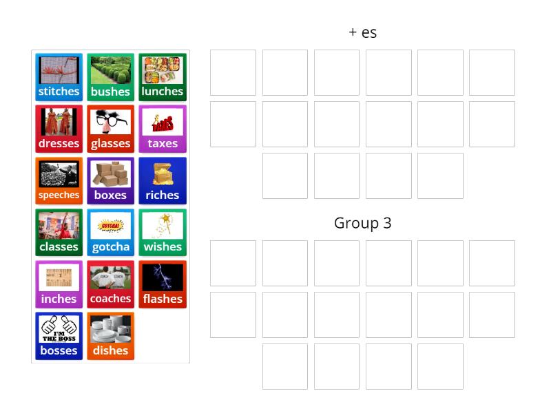 Plural endings ES - Group sort