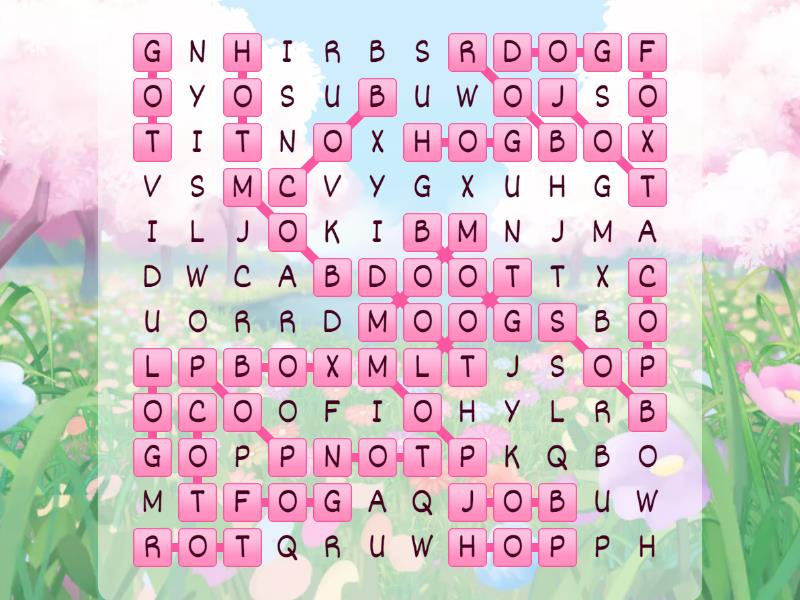 Short Vowel O Word Search - Wordsearch