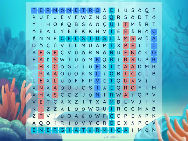 Temperatura e suas medidas 4 - Sopa de letras