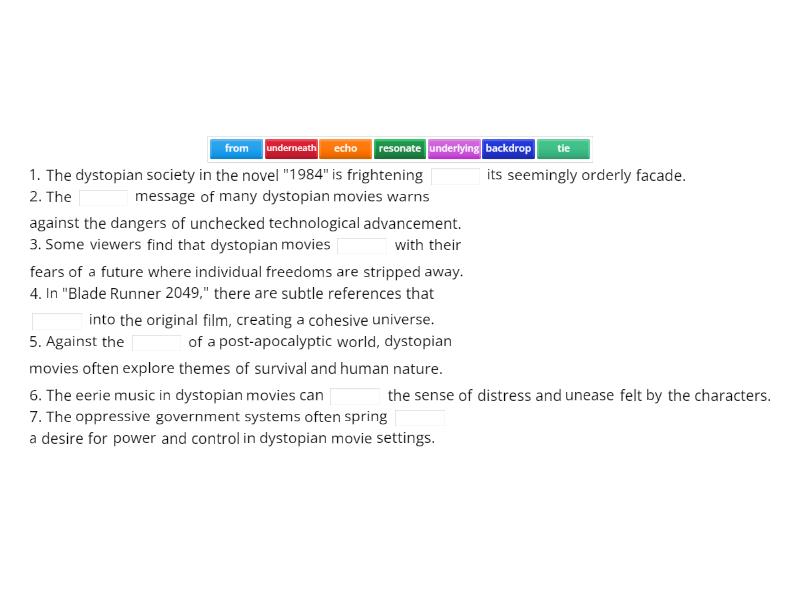 Dystopia - Complete the sentence