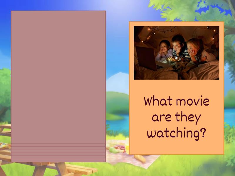 Describe activities happening now - Speaking cards