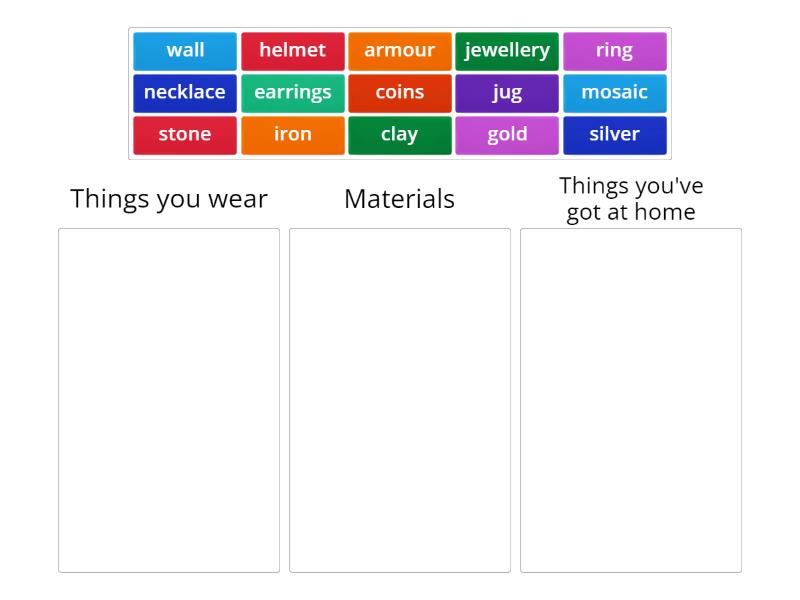 TT3_Unit 7_the Romans - Categorize