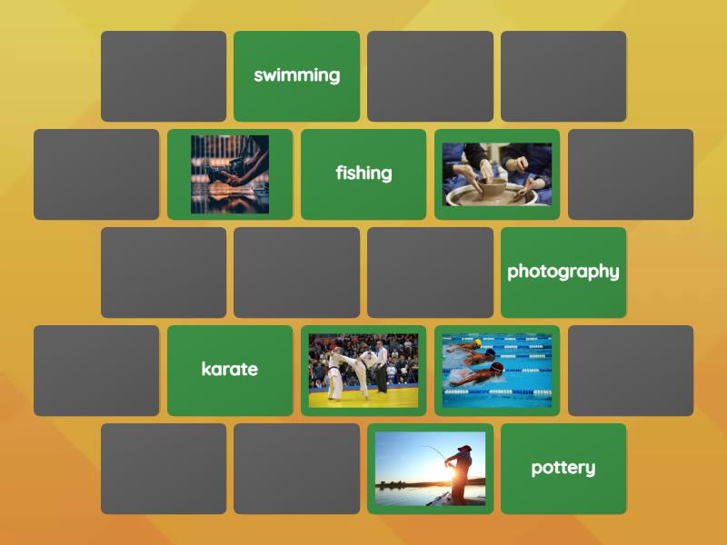 Free Time Activities - Matching pairs