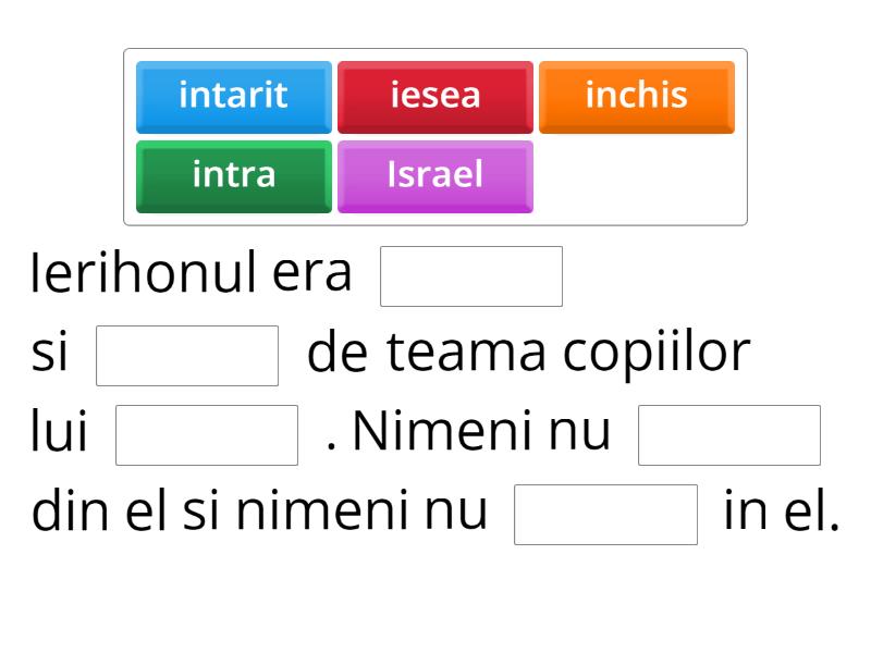Iosua 6 - Complete the sentence