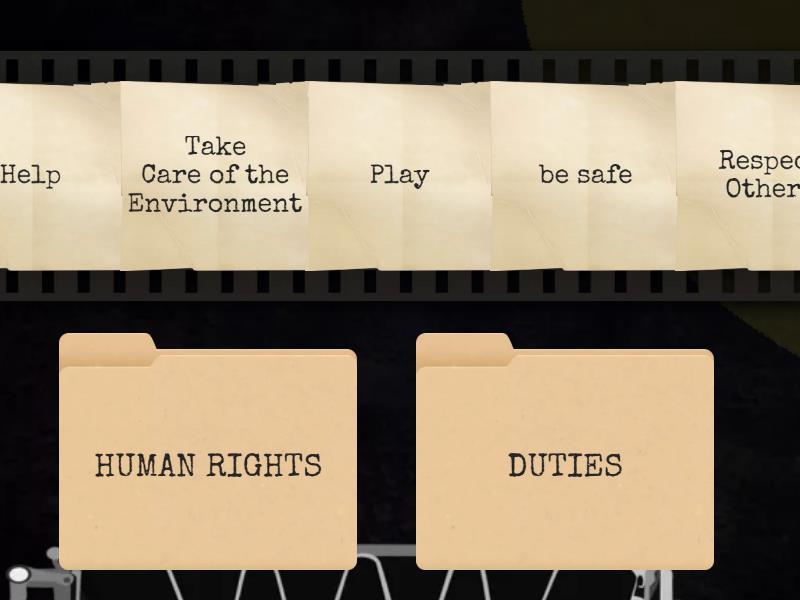human rights and duties - Clasificación rápida