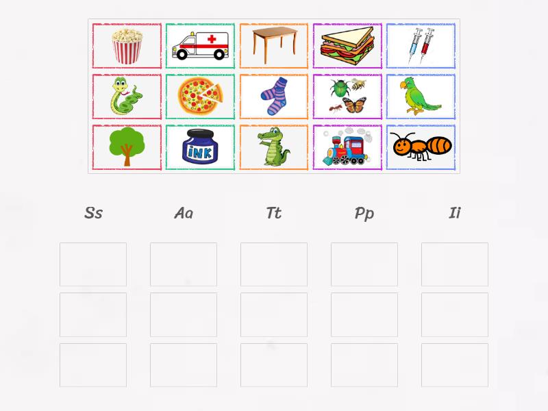 Match the Letter and the beginning sound of the Pictures (SATPI ...