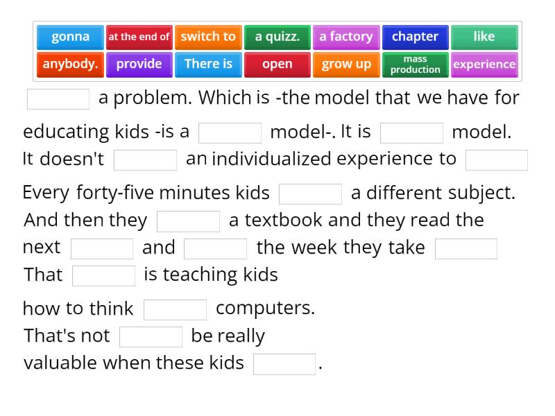 think like computers - Complete the sentence