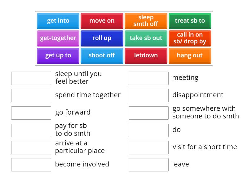 Phrasal verbs 42 - Match up